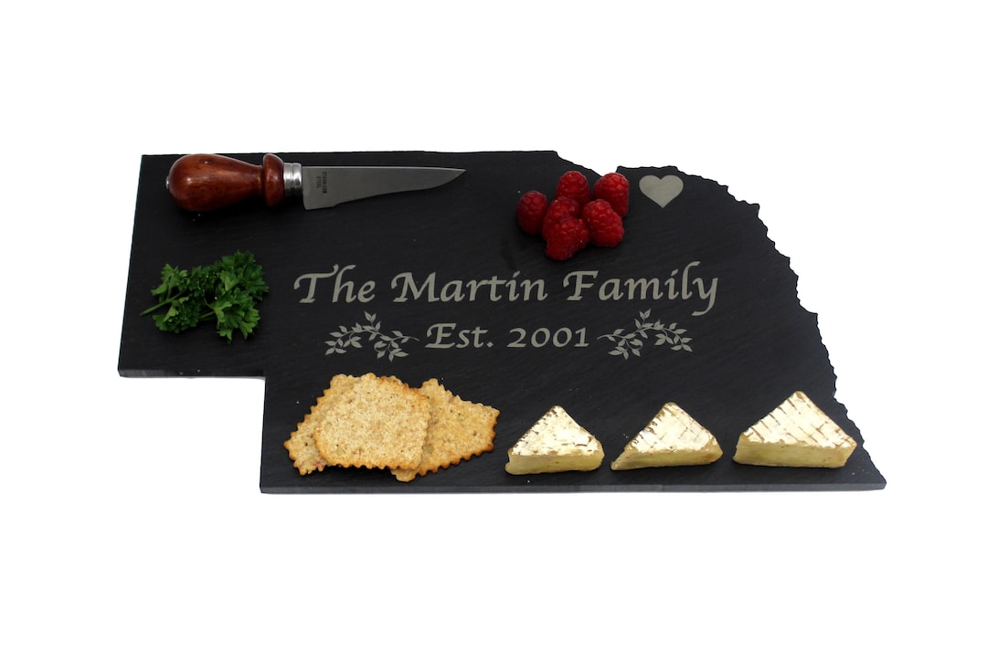 Nebraska Black Slate Cheese Board, Serving Tray, or Cutting Board ...