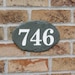 Oval Carved Slate House Number Sign - Etsy
