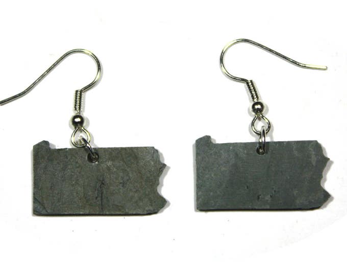 Pennsylvania Slate Earrings Personalized With Laser Engraving - Etsy