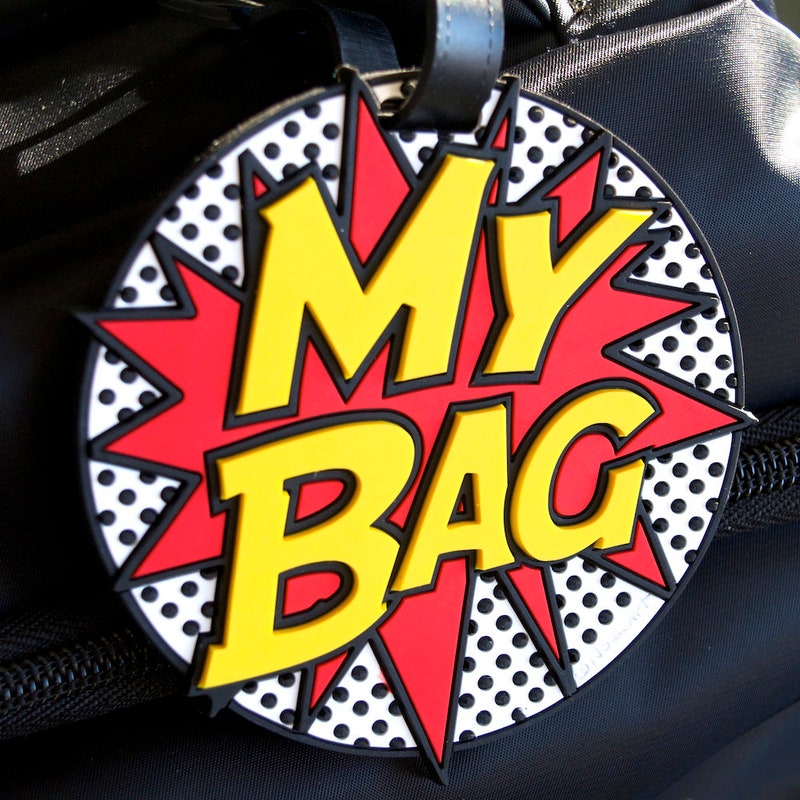 Luggage Tag Bright Leather - Etsy