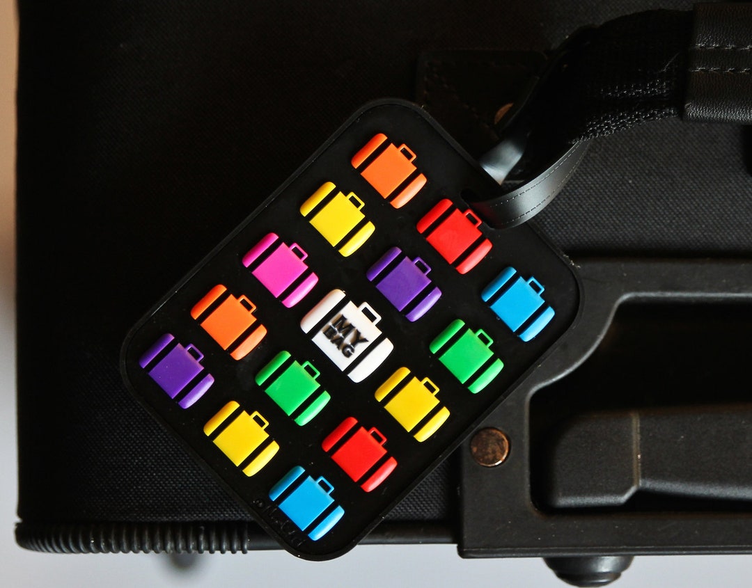 Suitcase Luggage Tag My Bag Colorful Heavy Duty Unique ID Tag - Etsy