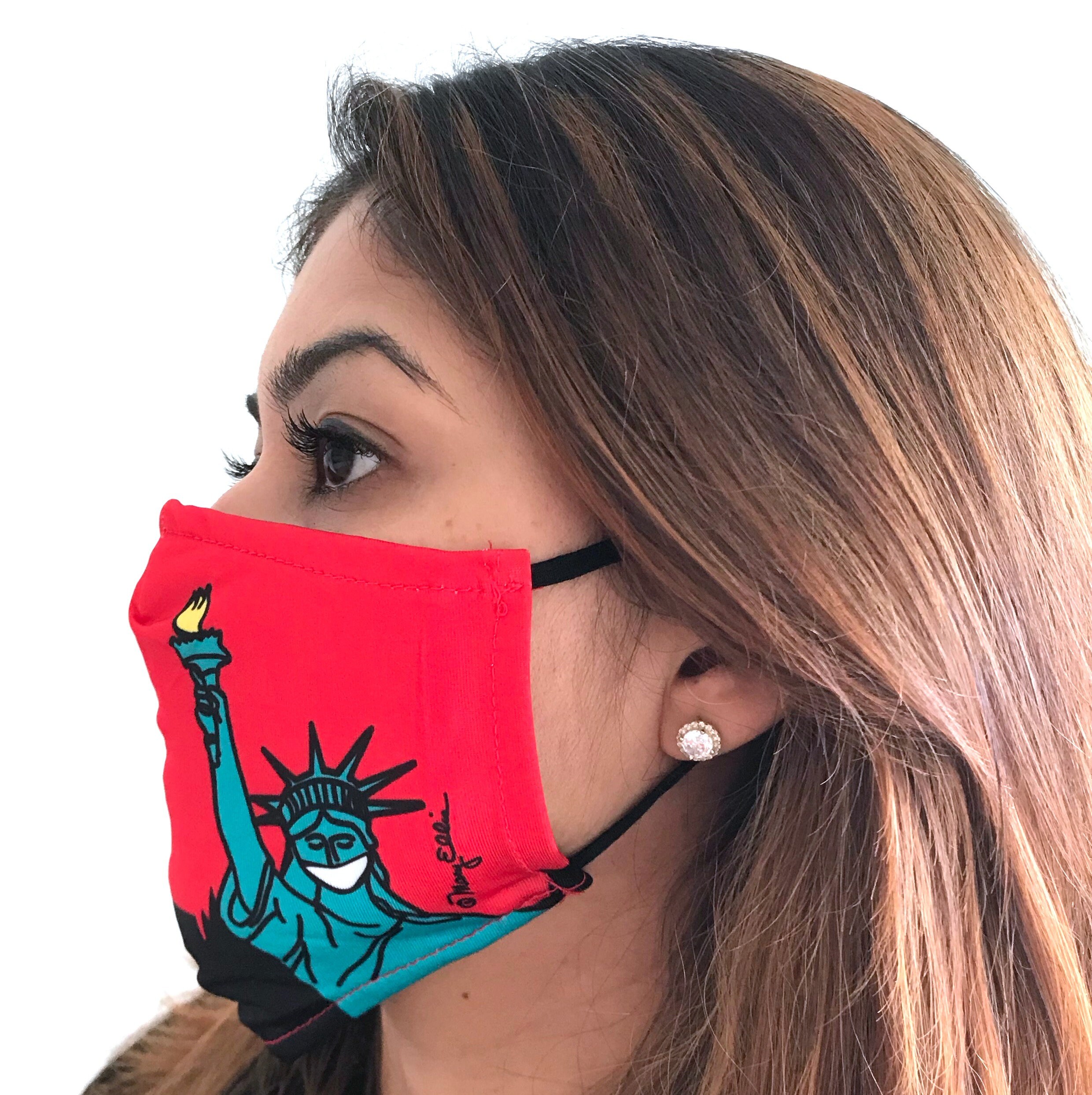 Pair of Two New York Face Masks Statue of Liberty NY - Etsy