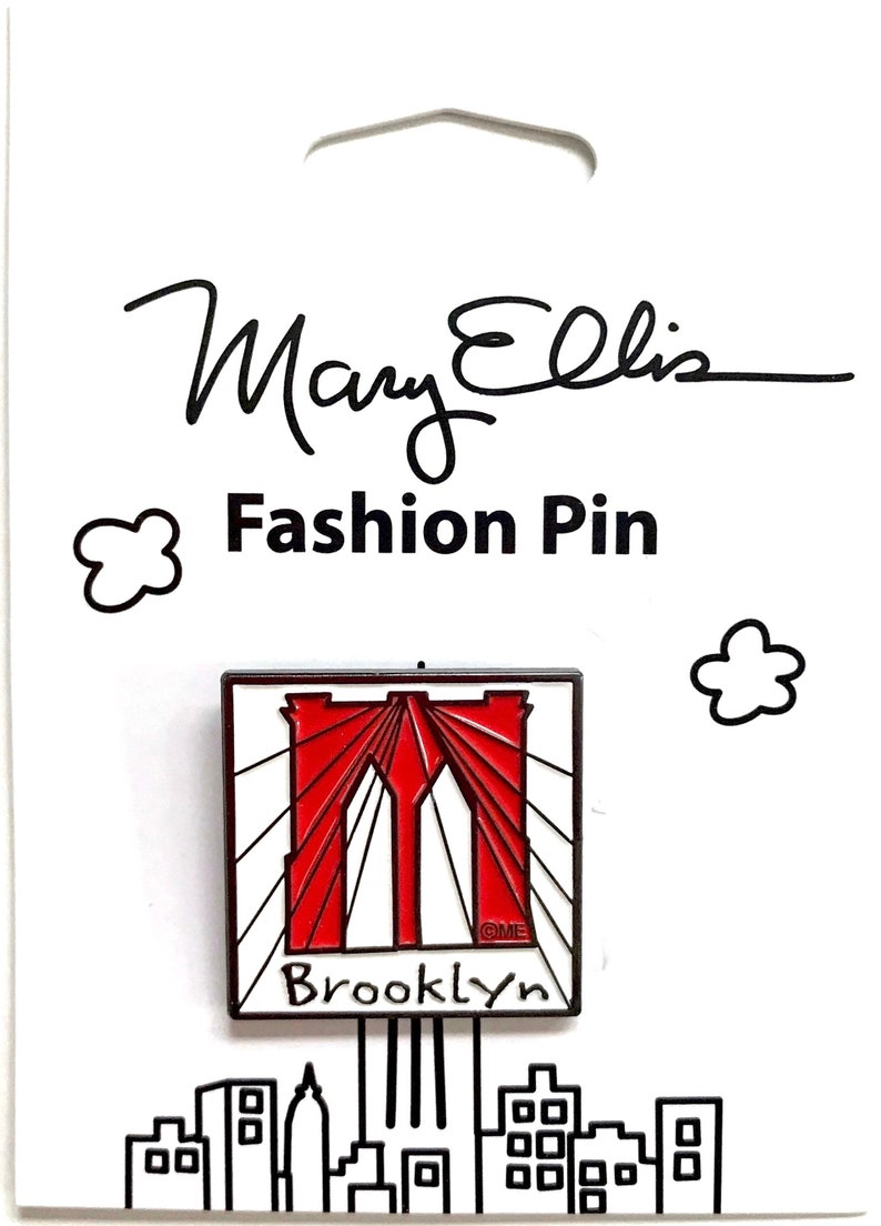 Brooklyn Pin Brooklyn Bridge New York Pin Enamel Pin NYC | Etsy