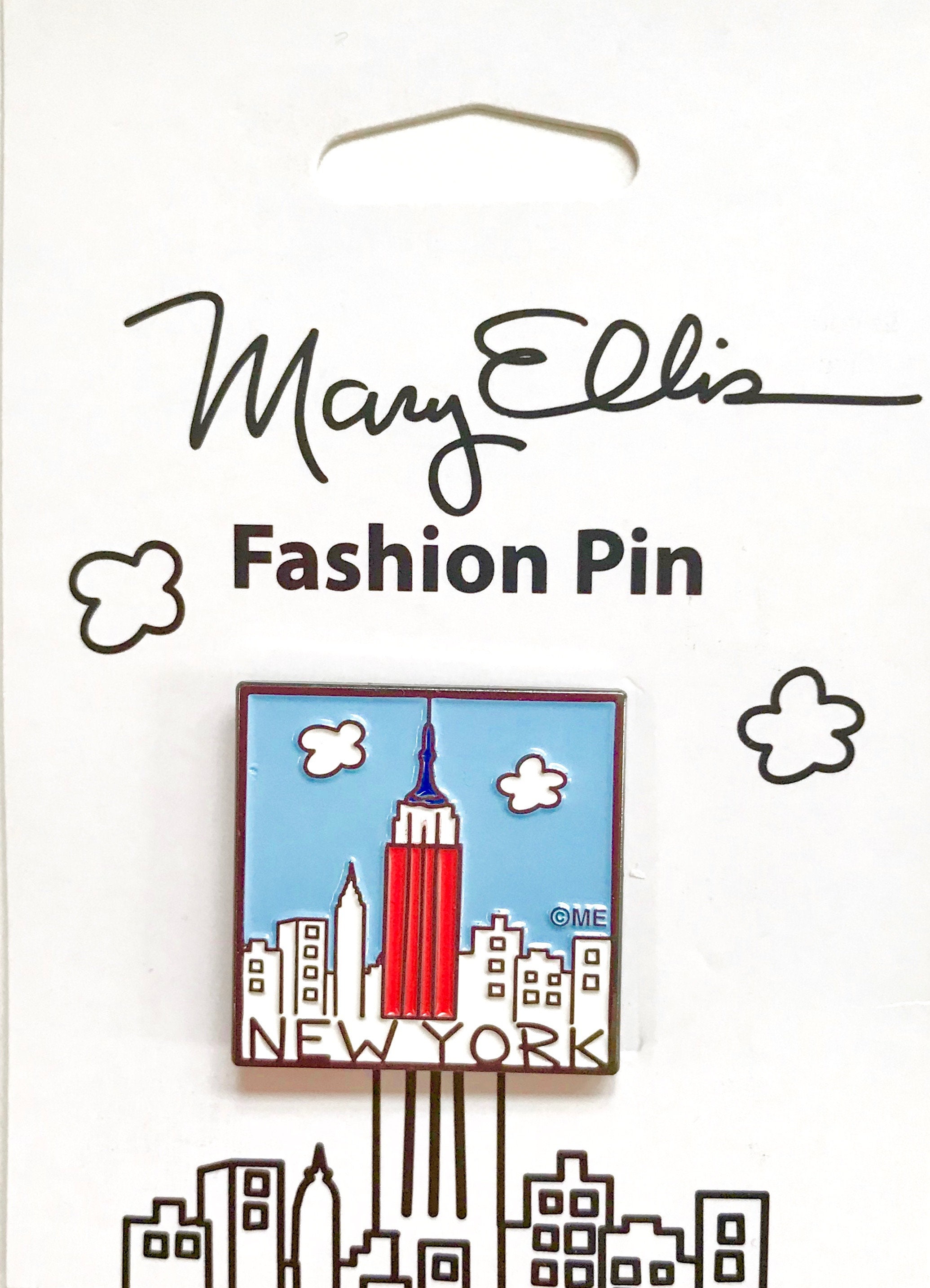 New York Pin Enamel Pin NYC Empire State Building Skyline | Etsy