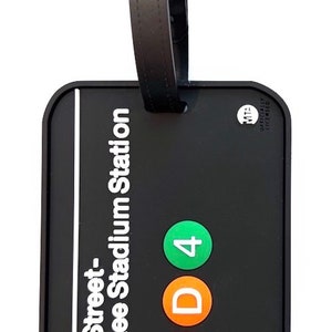 Luggage Tag New York MTA Subway Yankee Stadium Station Large Heavy Duty ...