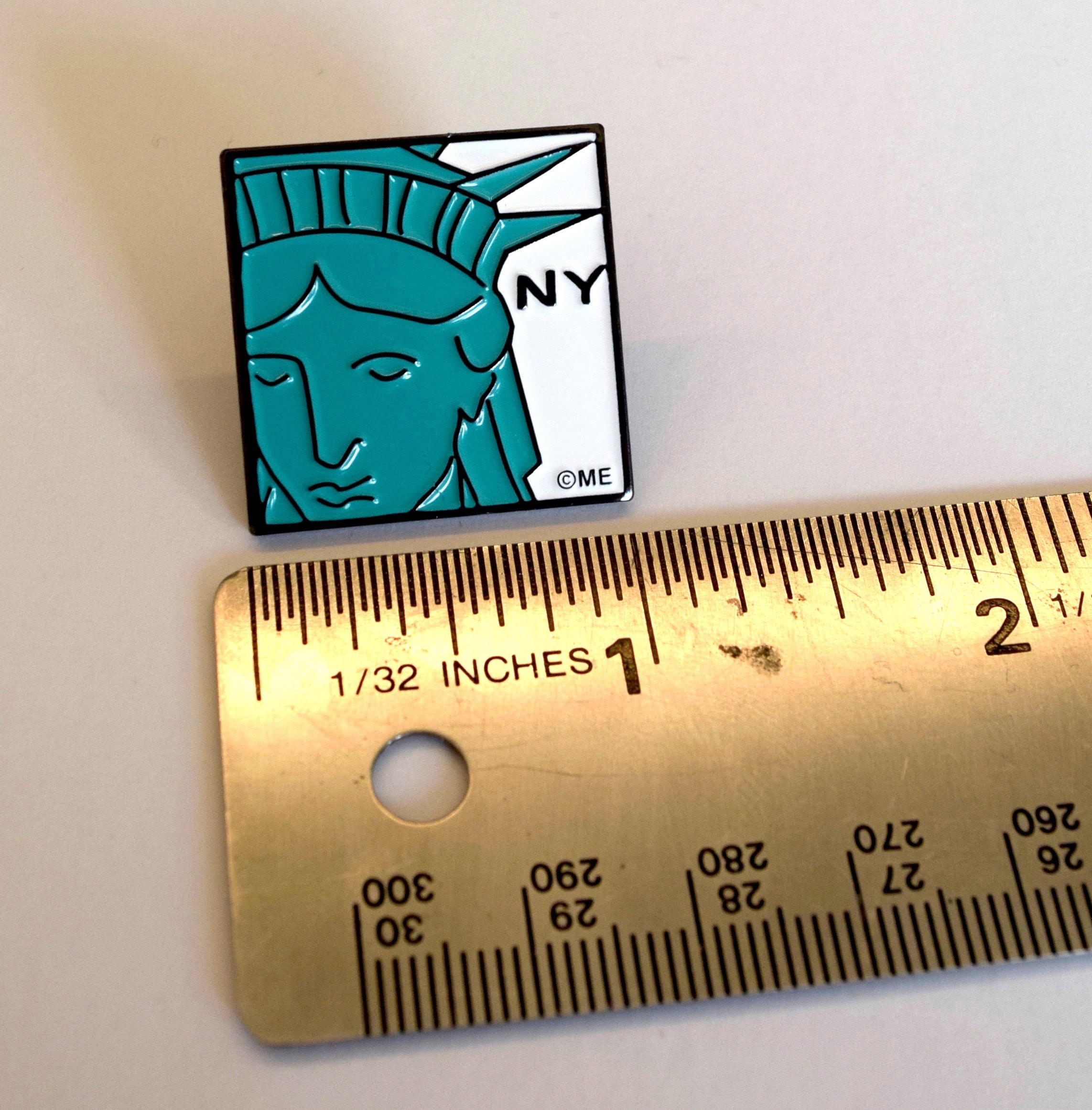 New York Pin, Enamel Pin, Statue of Liberty, NYC, Lapel Pin, 1" Fun ...