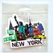 New York Sticker Giant 4 Inch New York City Souvenir Gift Peel and ...