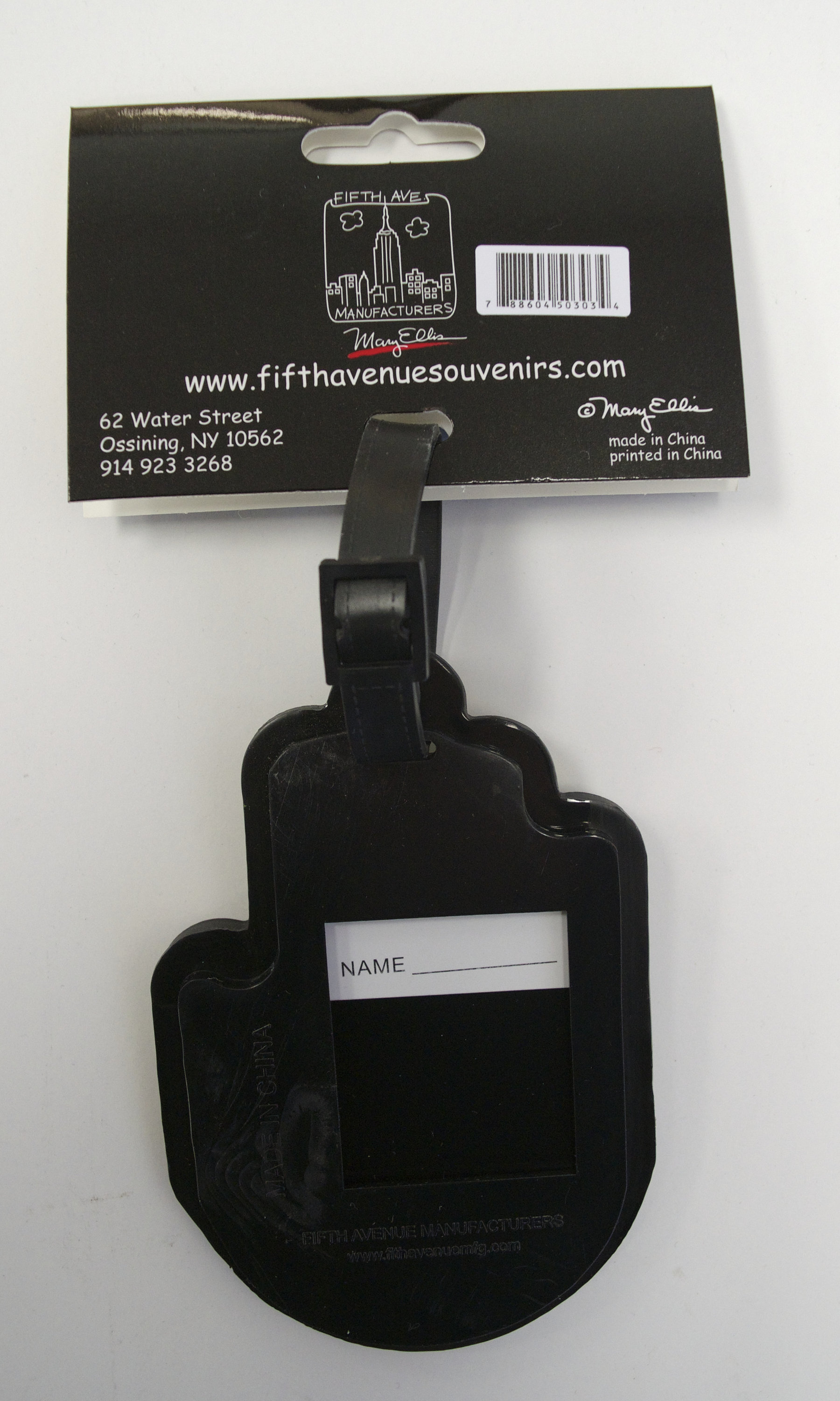 Fun Luggage Tag Neon Hand Fluorescent Yellow Heavy Duty Travel - Etsy