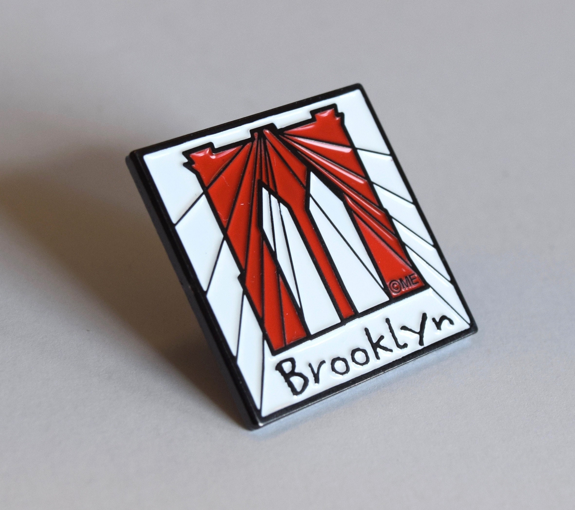 Brooklyn Pin, Brooklyn Bridge, New York Pin, Enamel Pin, NYC, Lapel Pin ...