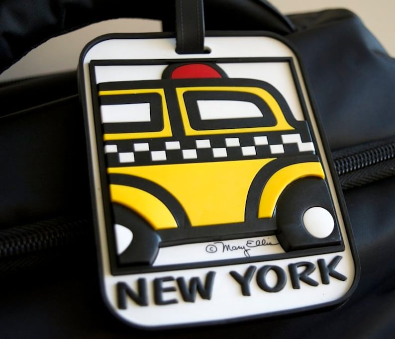 New York City Taxi Luggage Tag City Souvenir Heavy Duty Bag ID Tag ...