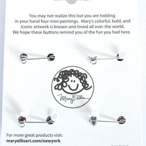 New York Button Gift Set of 4 Iconic New York City Pins 1.25 Inches ...