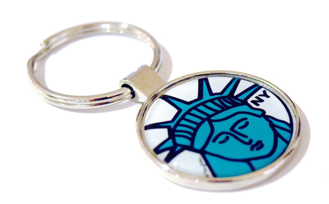 New York Keychain Metal Dome New York Statue of Liberty Souvenir Key ...
