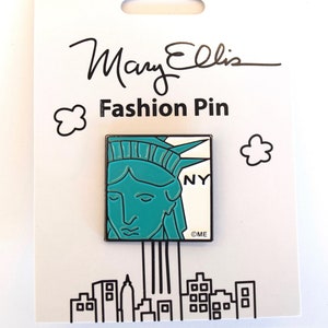 New York Pin, Enamel Pin, Statue of Liberty, NYC, Lapel Pin, 1" Fun ...