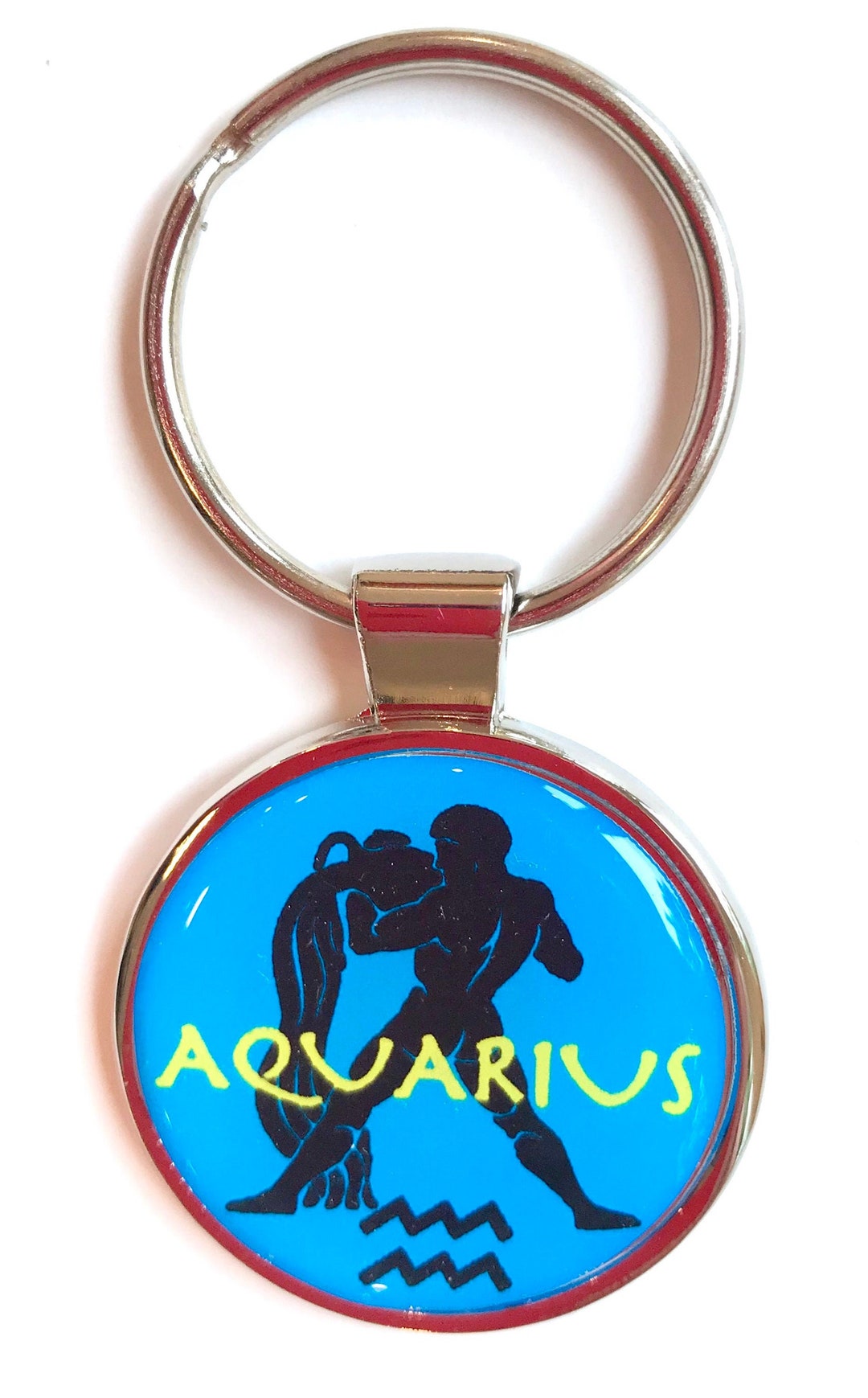 Aquarius Keychain Zodiac Astrological Star Sign Astrology 1.25" Dome ...