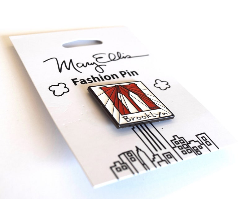 Brooklyn Pin, Brooklyn Bridge, New York Pin, Enamel Pin, NYC, Lapel Pin ...