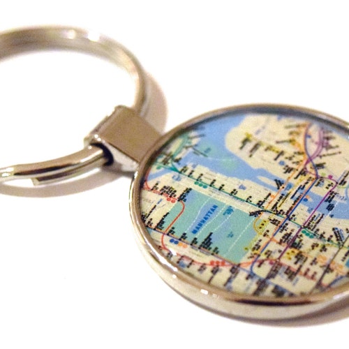 New York City Keychain Subway Map Officially MTA Licensed New - Etsy