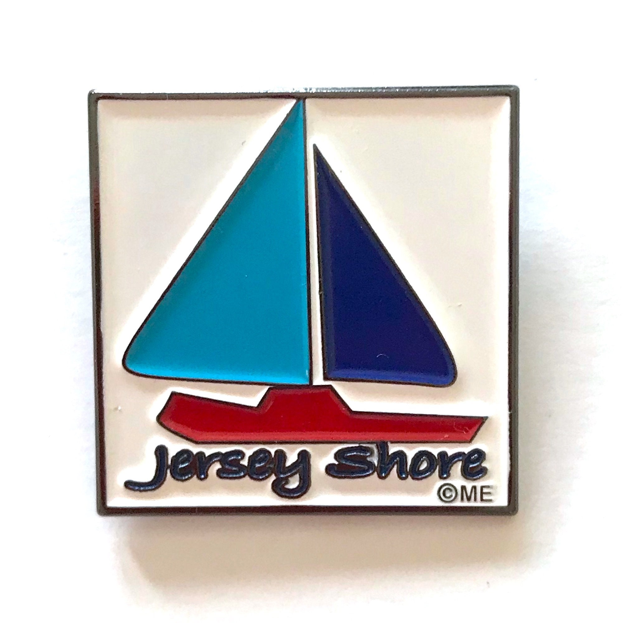 New Jersey Shore Sailboat Pin, Enamel Pin, New Jersey Souvenir Lapel ...