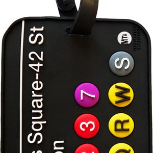 Luggage Tag New York MTA Subway Times Square Station Large Heavy Duty ...