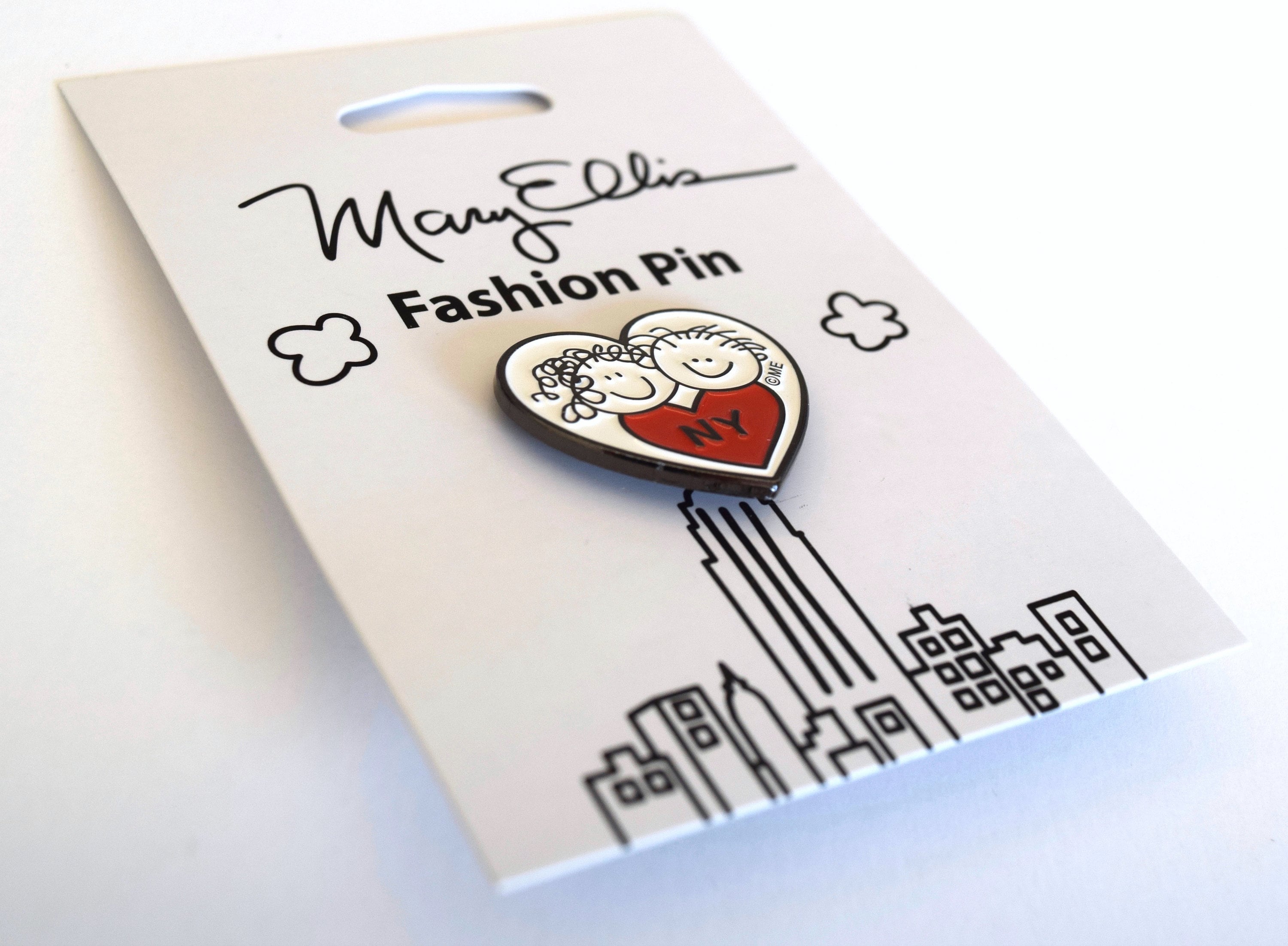 New York Pin, Enamel Pin, NYC, Love NY, Heart, Lapel Pin, 1" Fun Metal ...