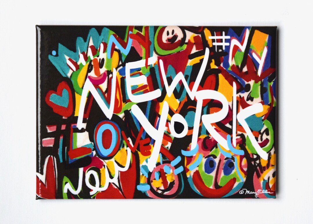 New York City Magnet Graffiti Street Art Style NYC Souvenir Gift 3.5 X ...