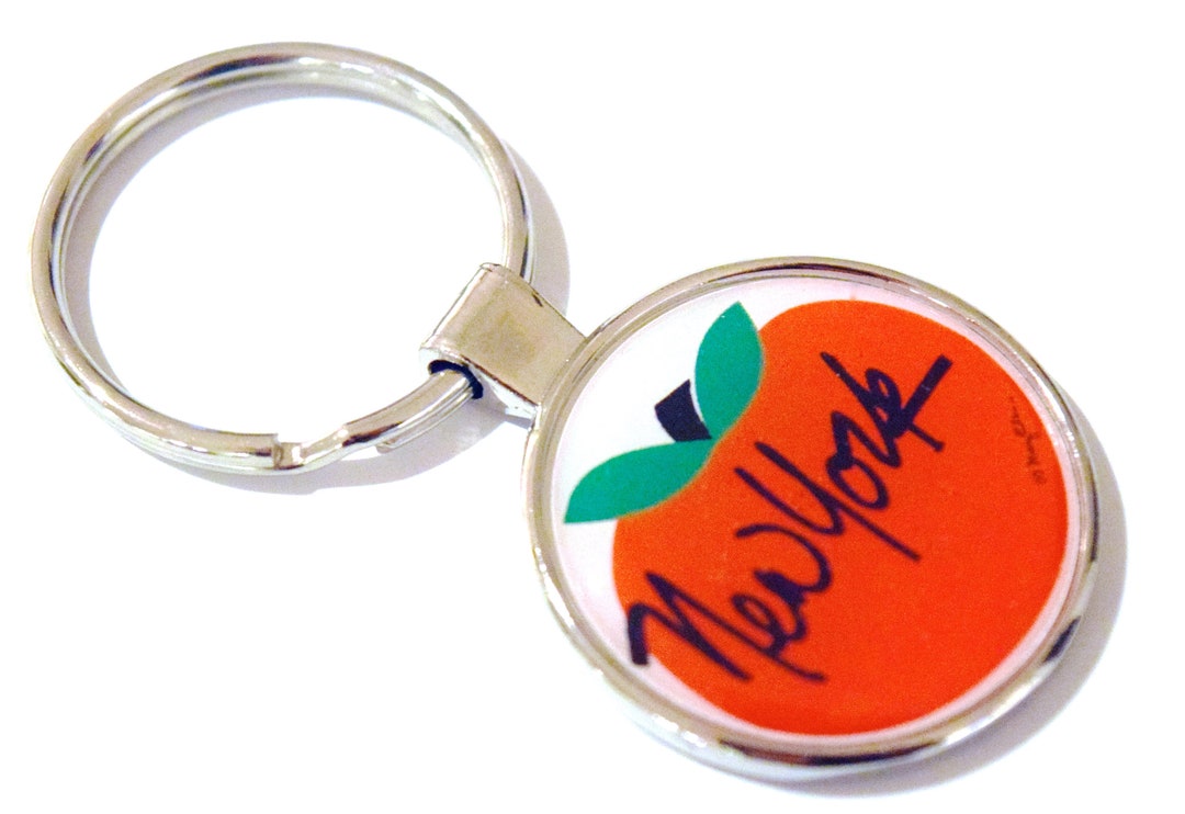New York Keychain Metal New York Big Apple Souvenir Gift Key Ring Steel ...