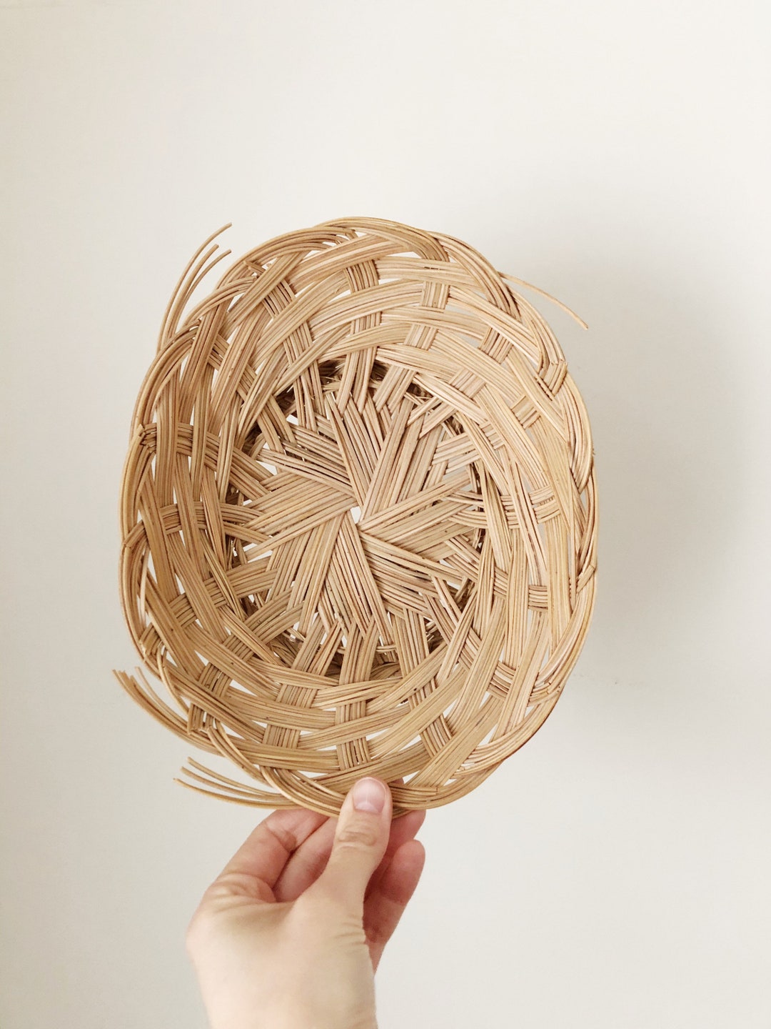Small Rustic Woven Basket / Wall Decor - Etsy