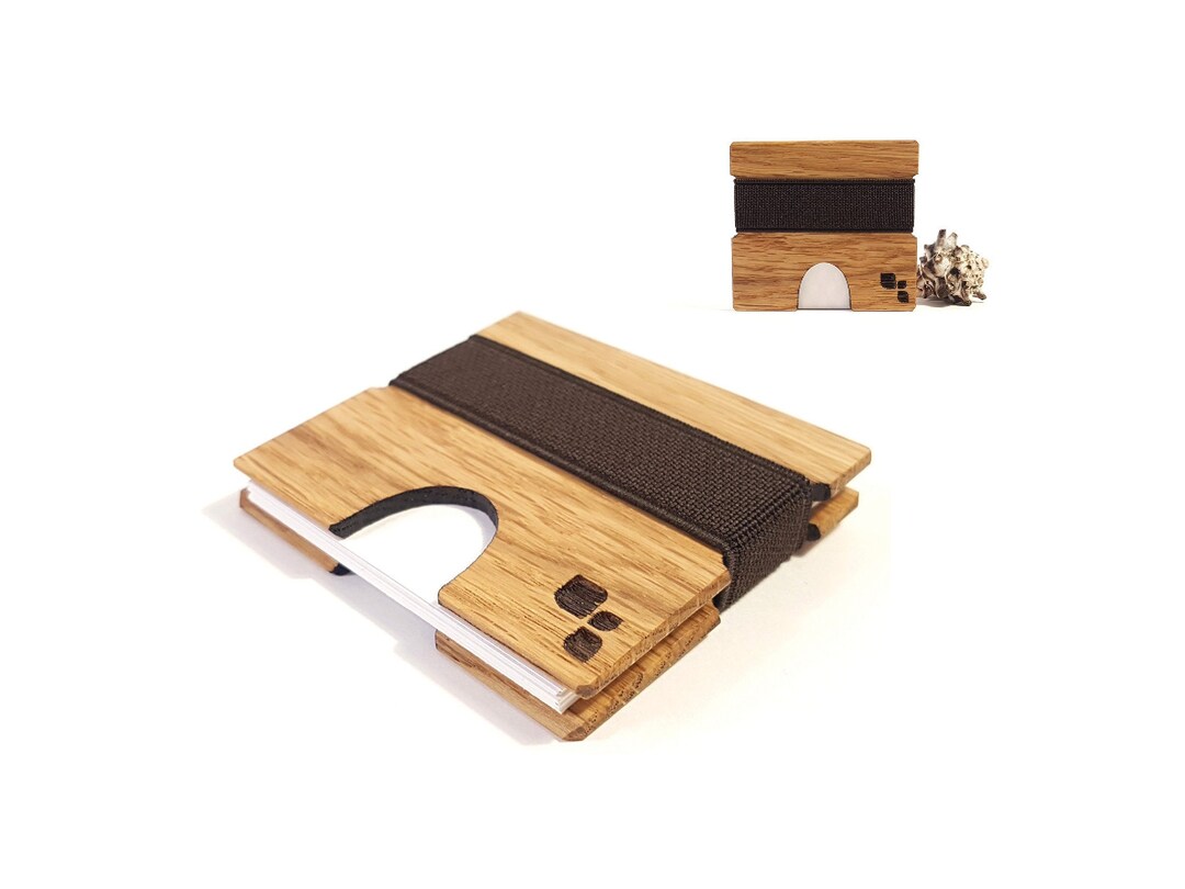 Square Business Card Holder | CORDOVA M - White Oak Wood - Handcrafted ...