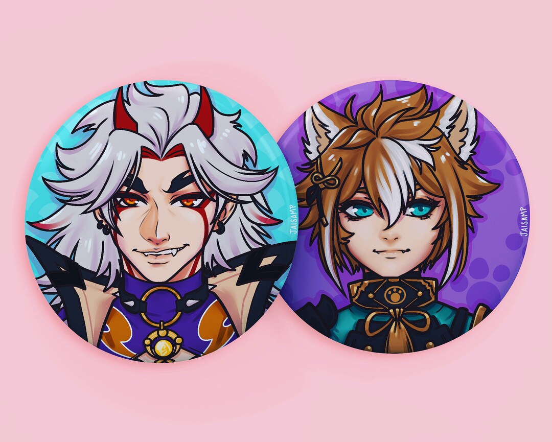 Anime Buttons Badges - 1.5" Anime Buttons - Genshin Impact Itto Gorou ...
