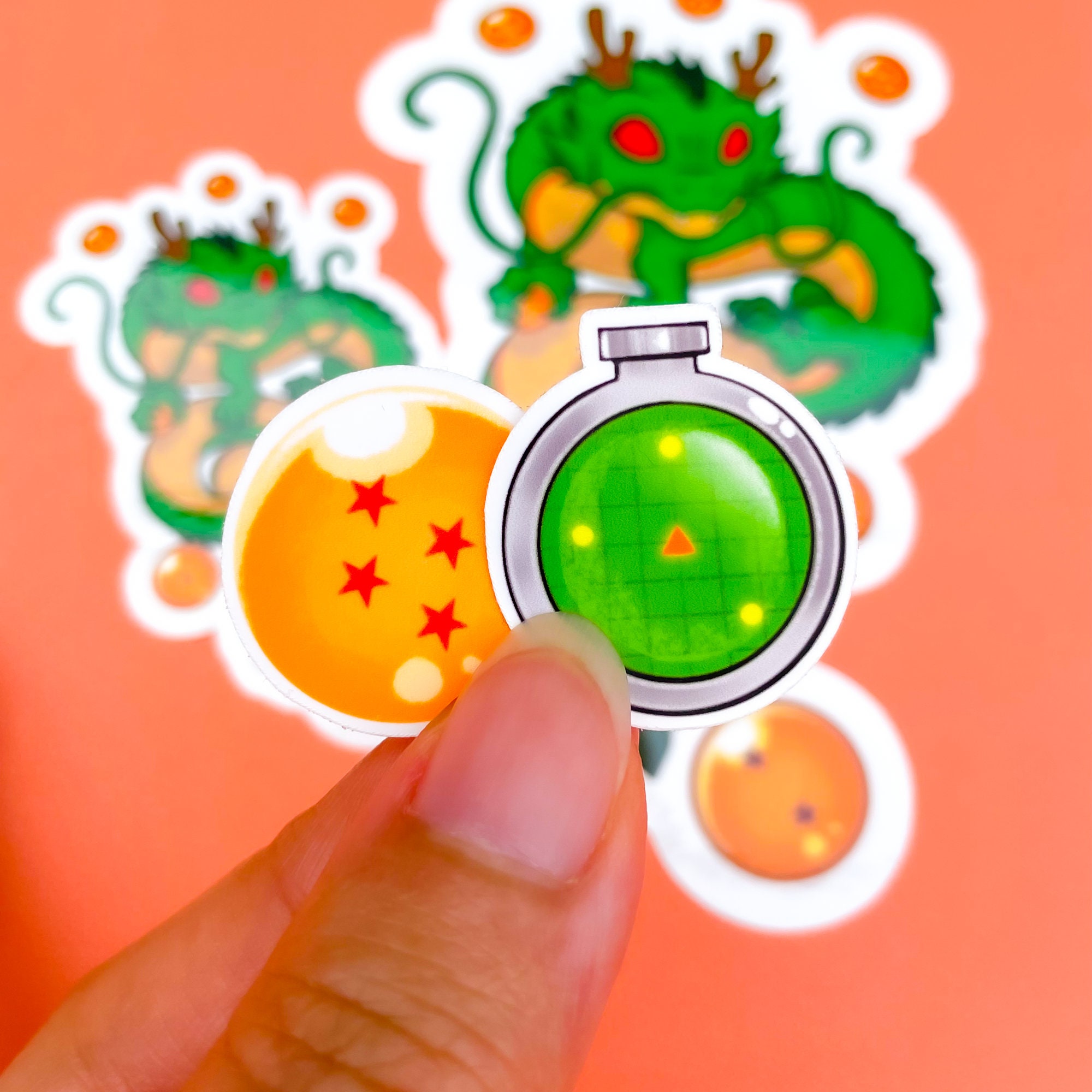 Stickers Anime Green Wish Dragon Glossy Sticker - Etsy
