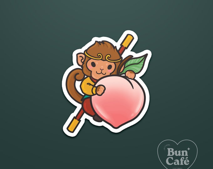 Stickers - Sun Wukong Monkey King Peach - Glossy Sticker - Etsy
