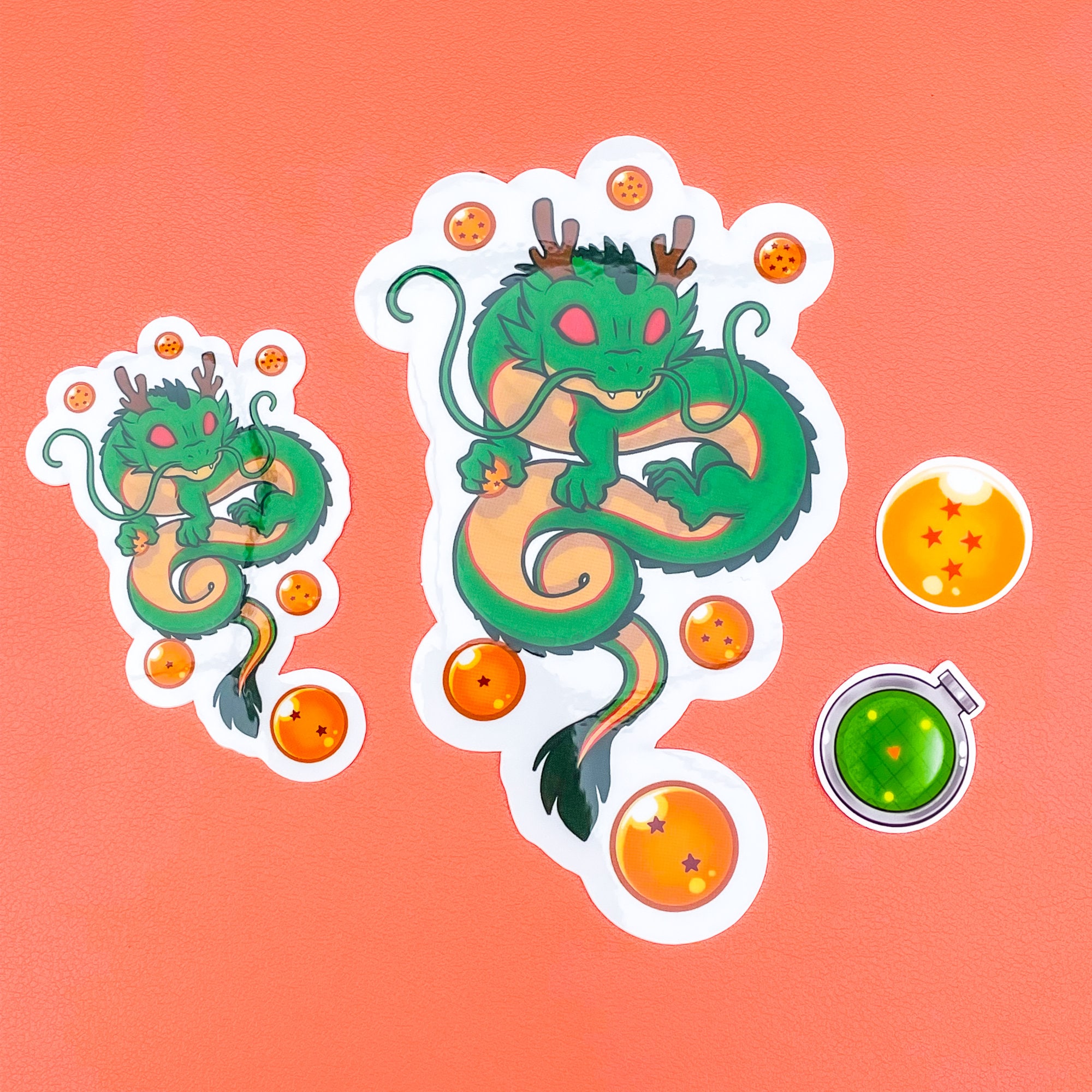 Stickers Anime Green Wish Dragon Glossy Sticker - Etsy