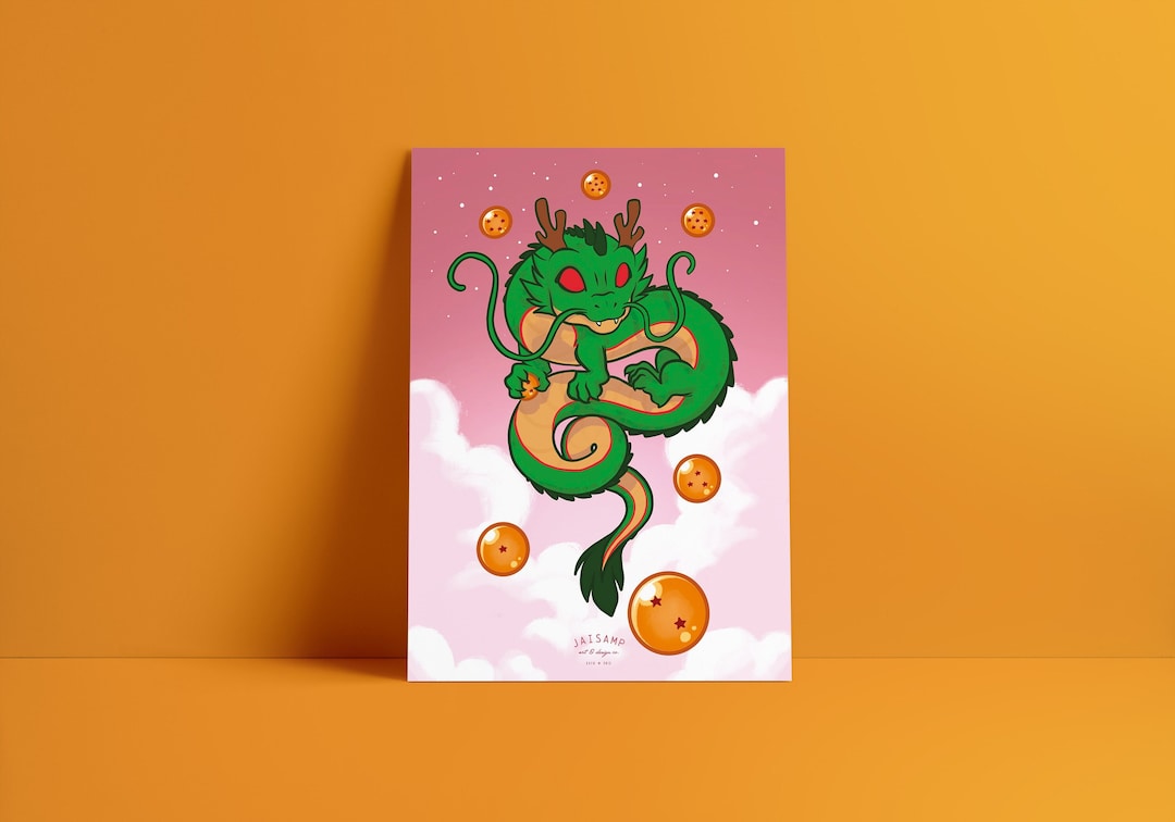 Art Prints Chibi Shenron Anime Dragon 5 X 7, 8 X 10, 11 X 17 - Etsy