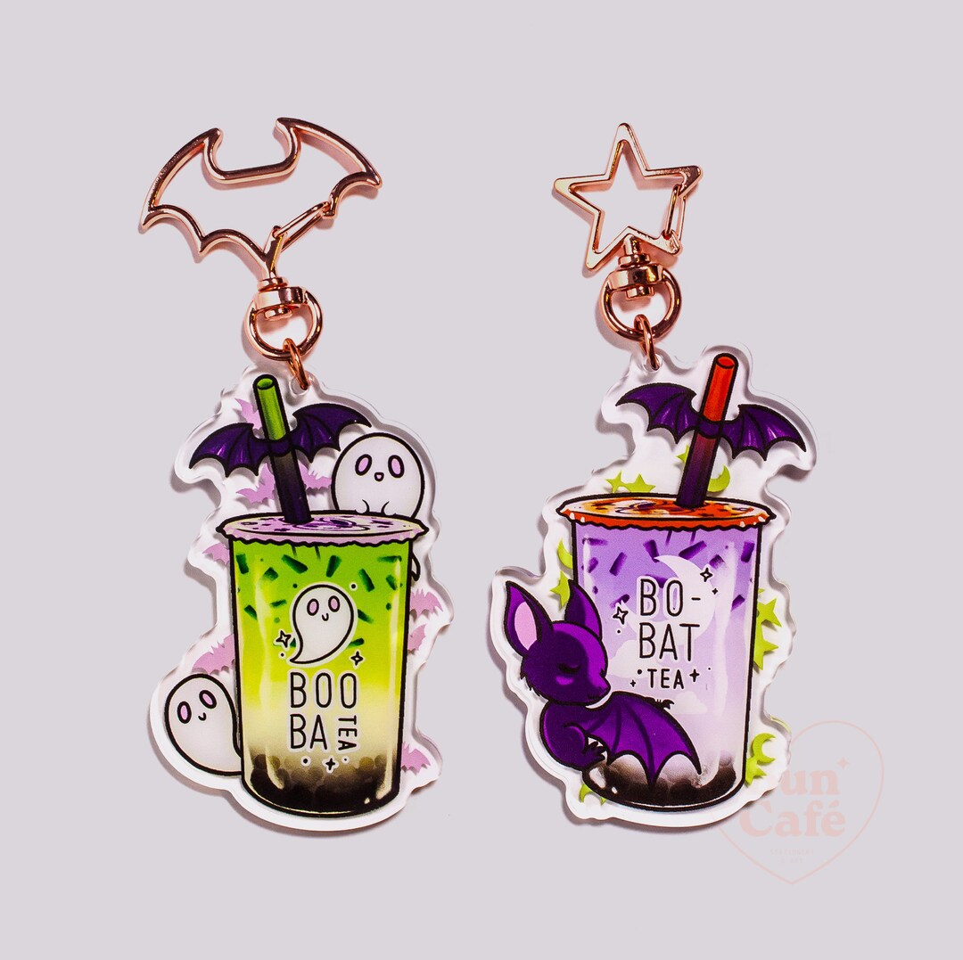 Keychains - Spoopy Bubble Tea - Halloween Boba Charms - Etsy