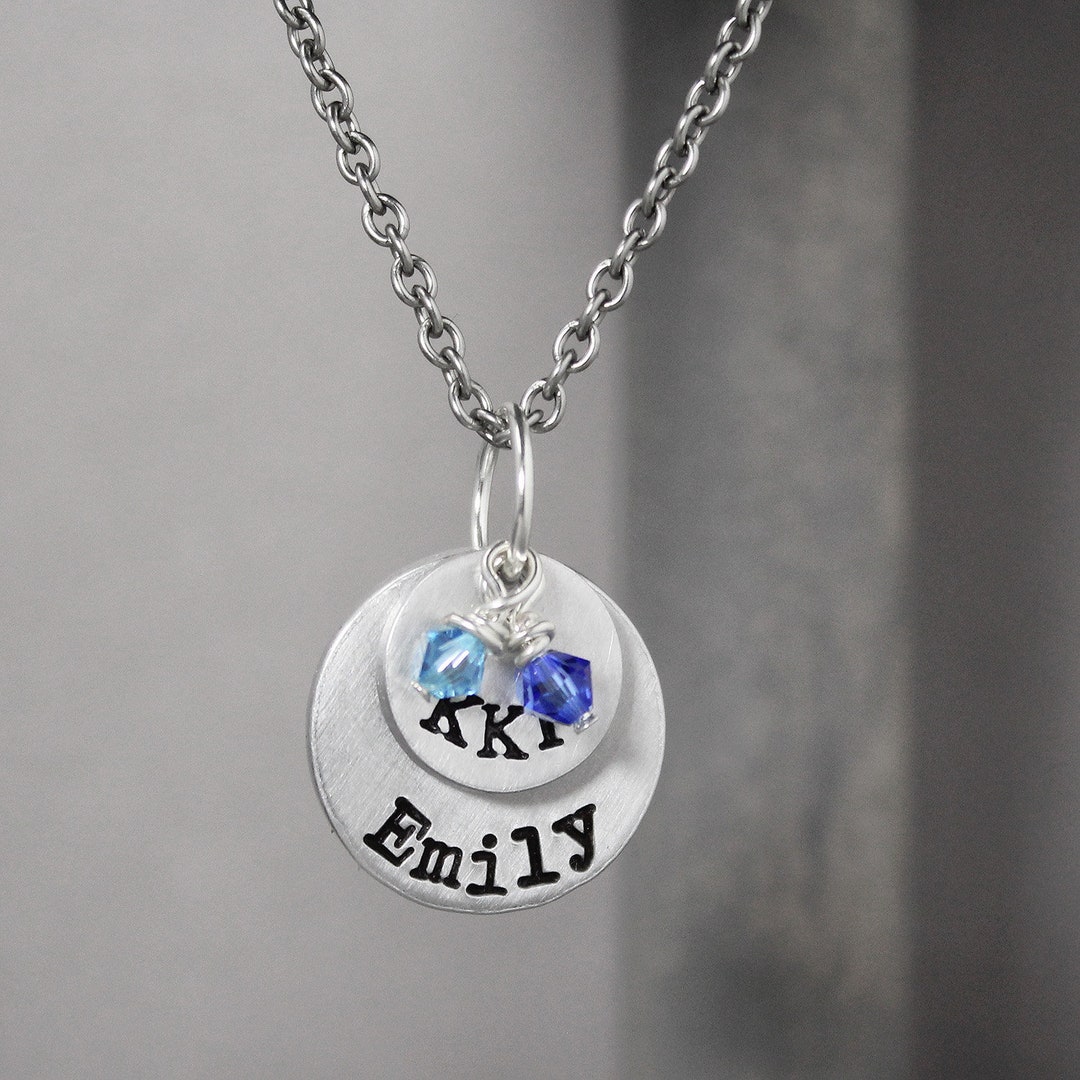 Kappa Kappa Gamma Necklace, Stacking Necklace, Sorority Necklace ...