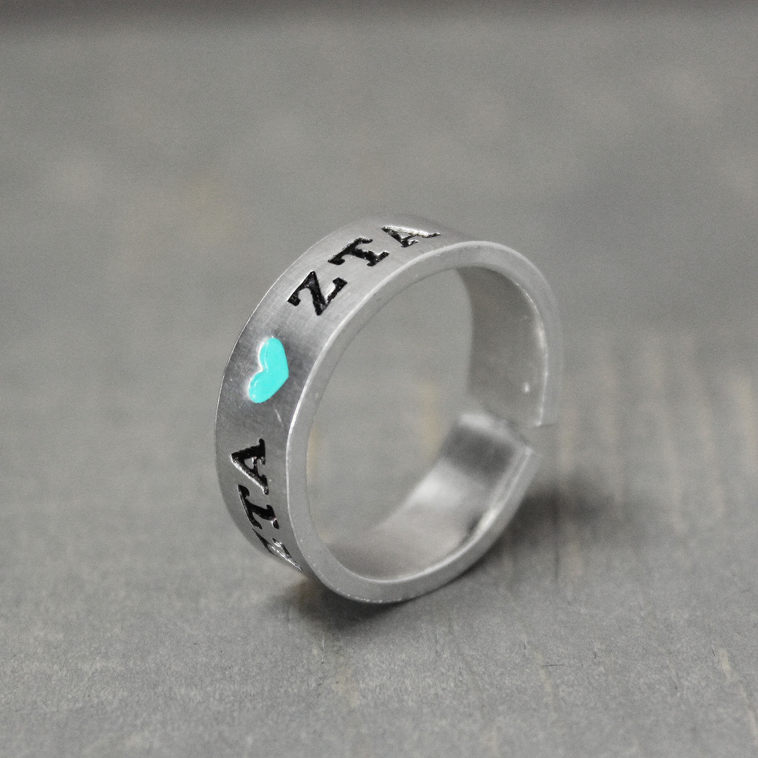 Zeta Tau Alpha Ring Heart Ring Sorority Ring Custom - Etsy