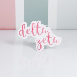 Delta Zeta Sticker, Sorority Sticker, FREE SHIPPING Delta Zeta Swag ...