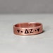 Delta Zeta Ring, Sorority Ring, Thin Copper Ring, Custom Sorority ...