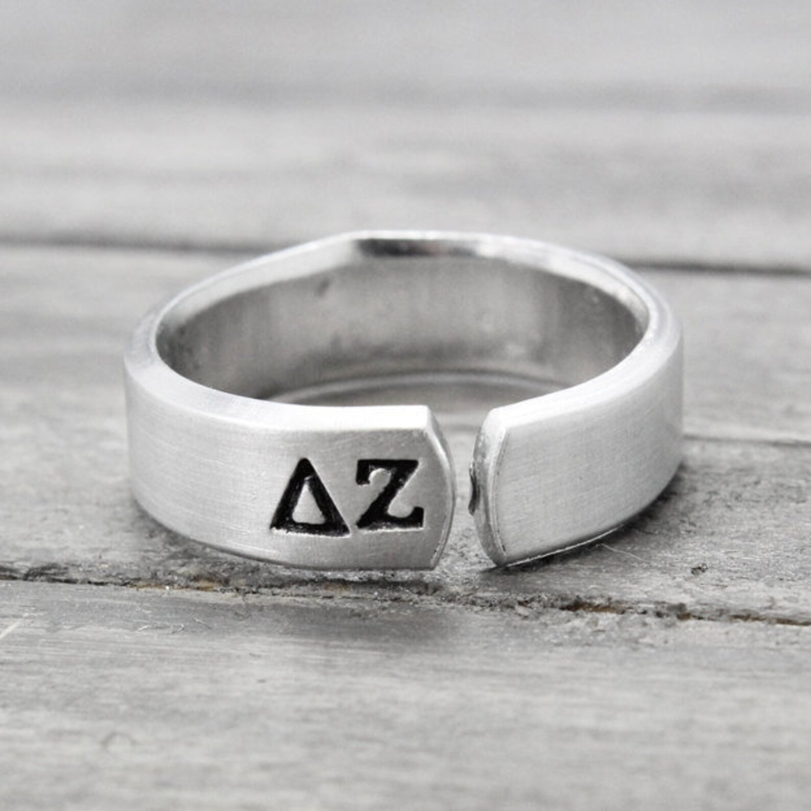 Delta Zeta Ring Black Heart Ring Sorority Ring Custom - Etsy