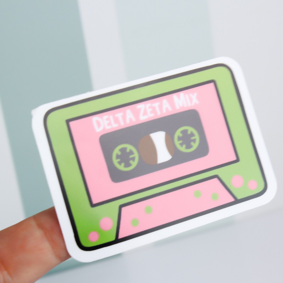 Delta Zeta Sticker, Sorority Sticker, FREE SHIPPING, Tape, Retro ...