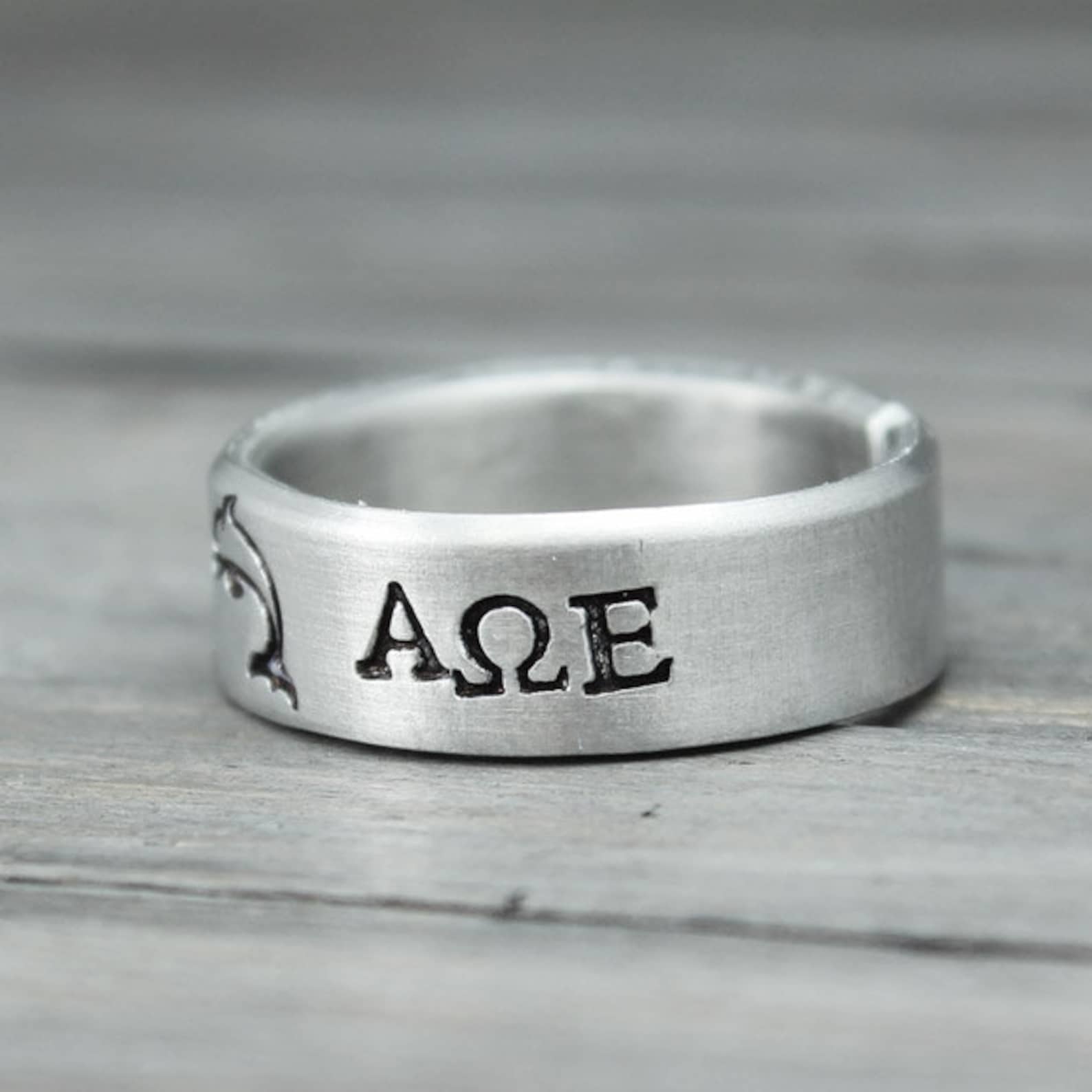 Alpha Omega Epsilon Ring Dolphin Ring Sorority Ring | Etsy