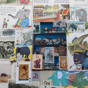 Elephant Paper Ephemera Pack. Elephant Pictures and Notebook. 24 Piece ...