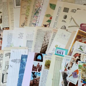 Vintage Paper Ephemera Pack. 75 Piece Junk Journal Kit. Old - Etsy