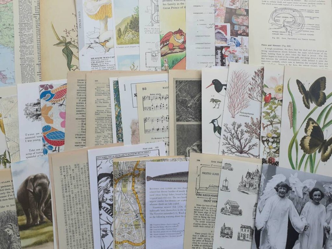 Vintage Paper Ephemera Pack. 75 Piece Junk Journal Kit. Old - Etsy