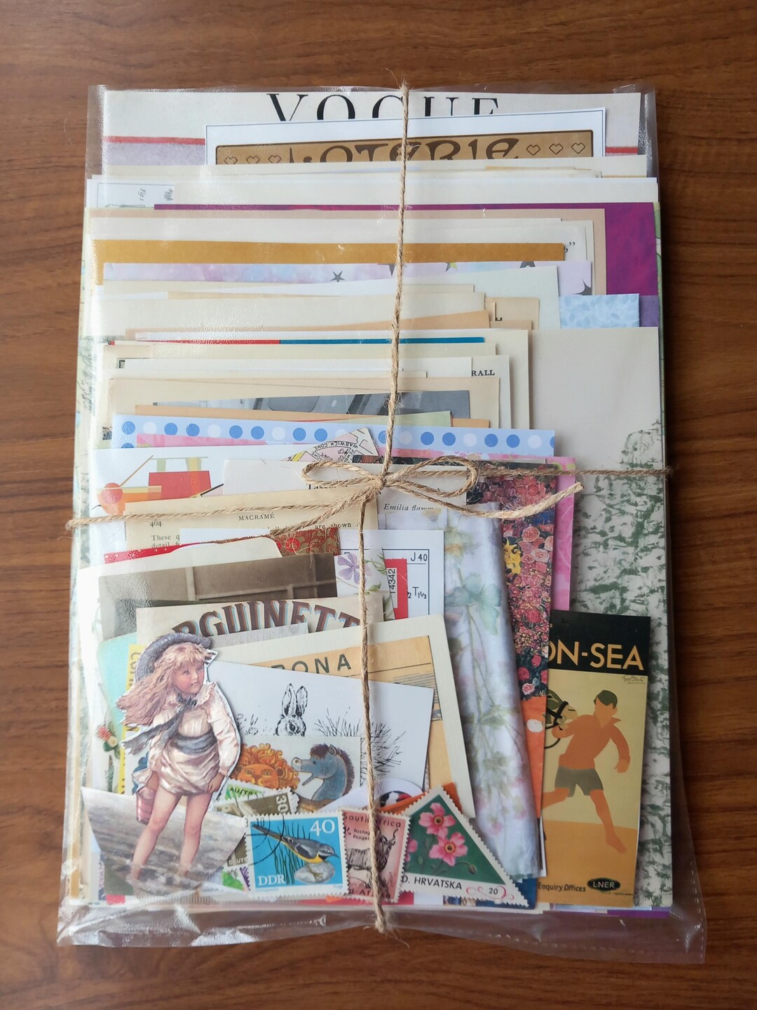 Vintage Paper Ephemera Pack. 100 Piece Mixed Ephemera. Pictures and ...