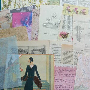 Vintage Paper Ephemera Pack. 75 Piece Mixed Paper Ephemera for ...