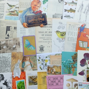 Vintage Paper Ephemera Pack. 75 Piece Mixed Paper Ephemera for ...