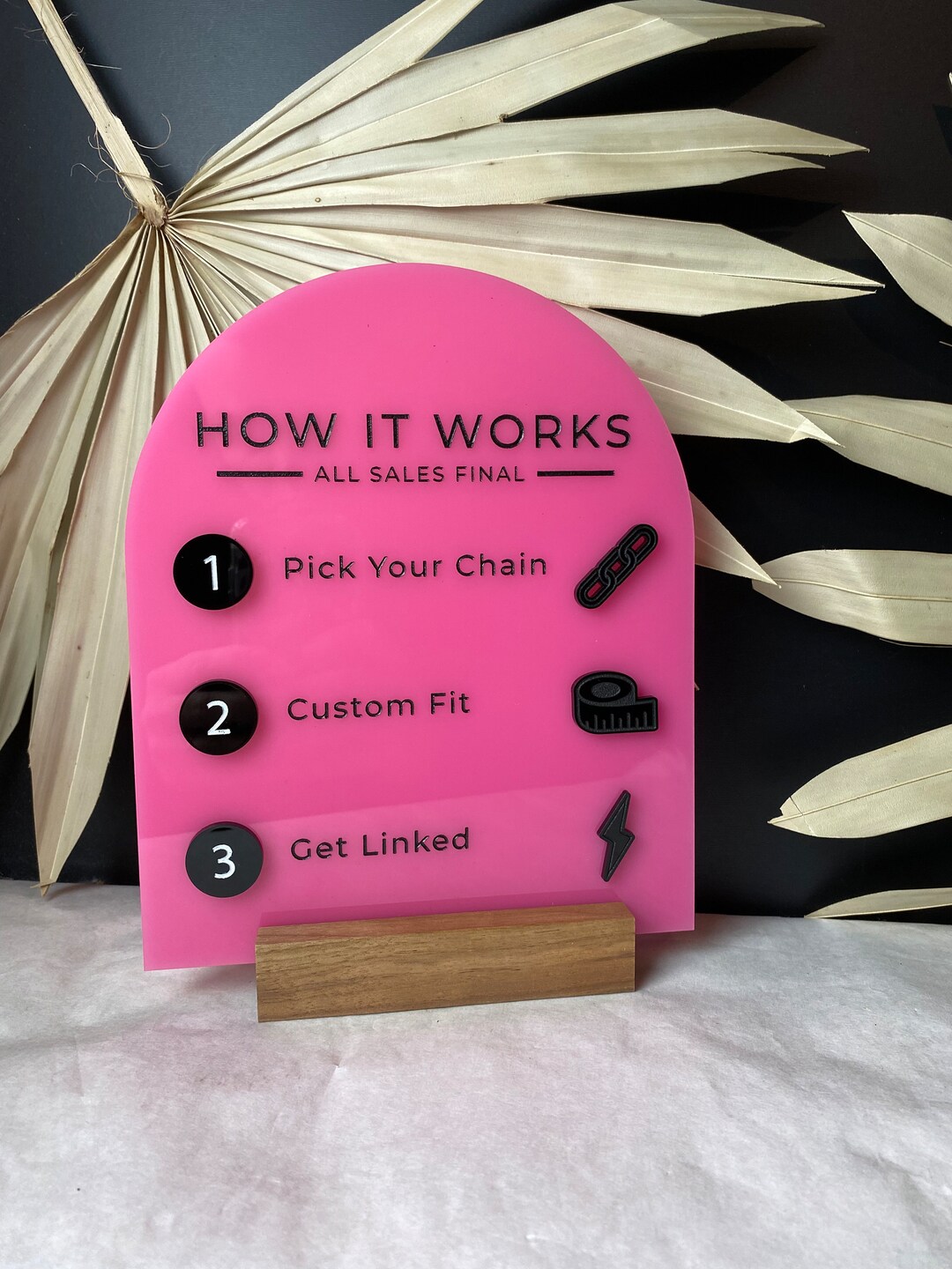 Permanent Jewelry How It Works Sign | Table Top Display Sign With ...