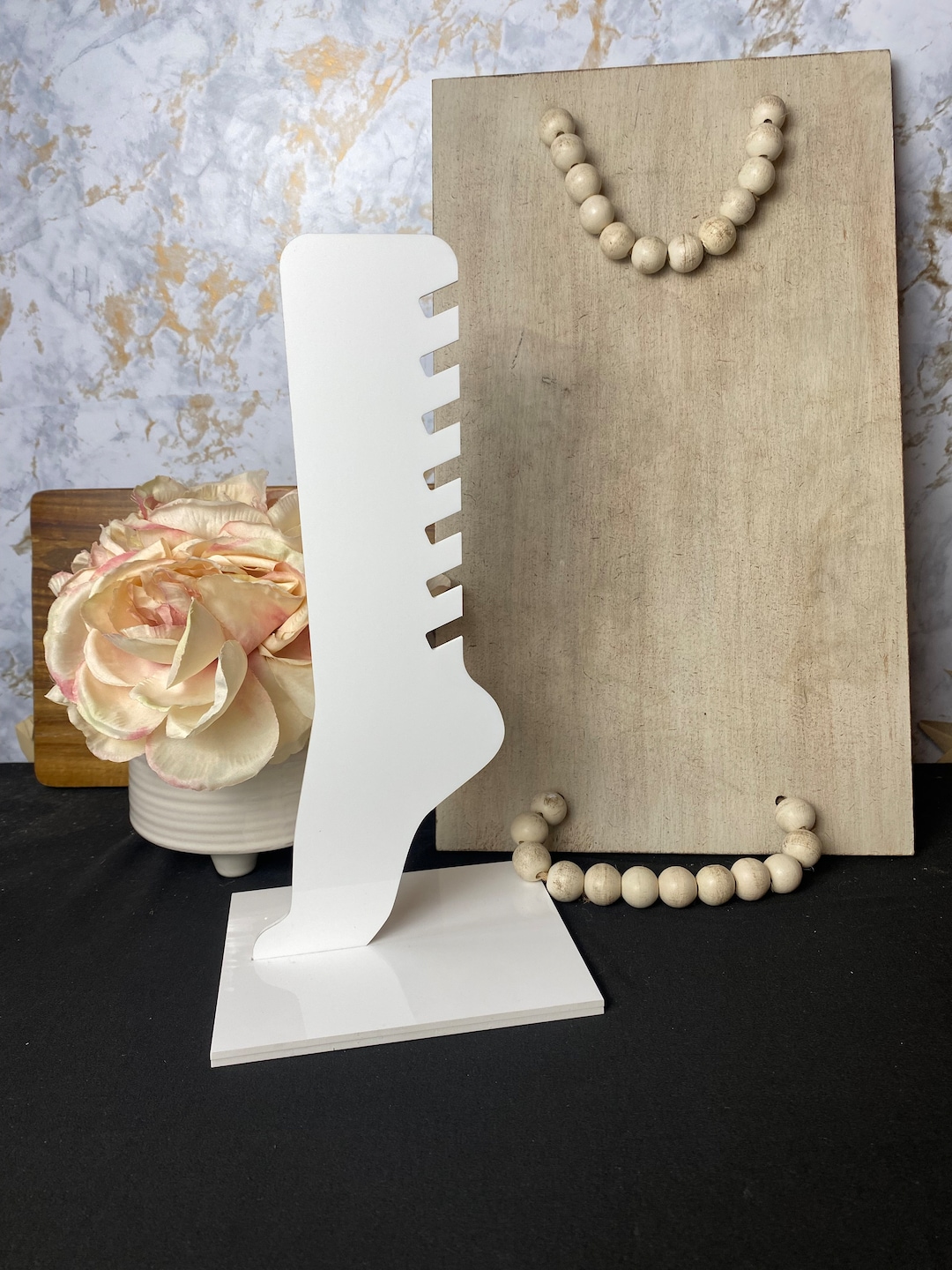 Anklet Organizer and Display Wooden and Acrylic Anklet Display Anklet ...