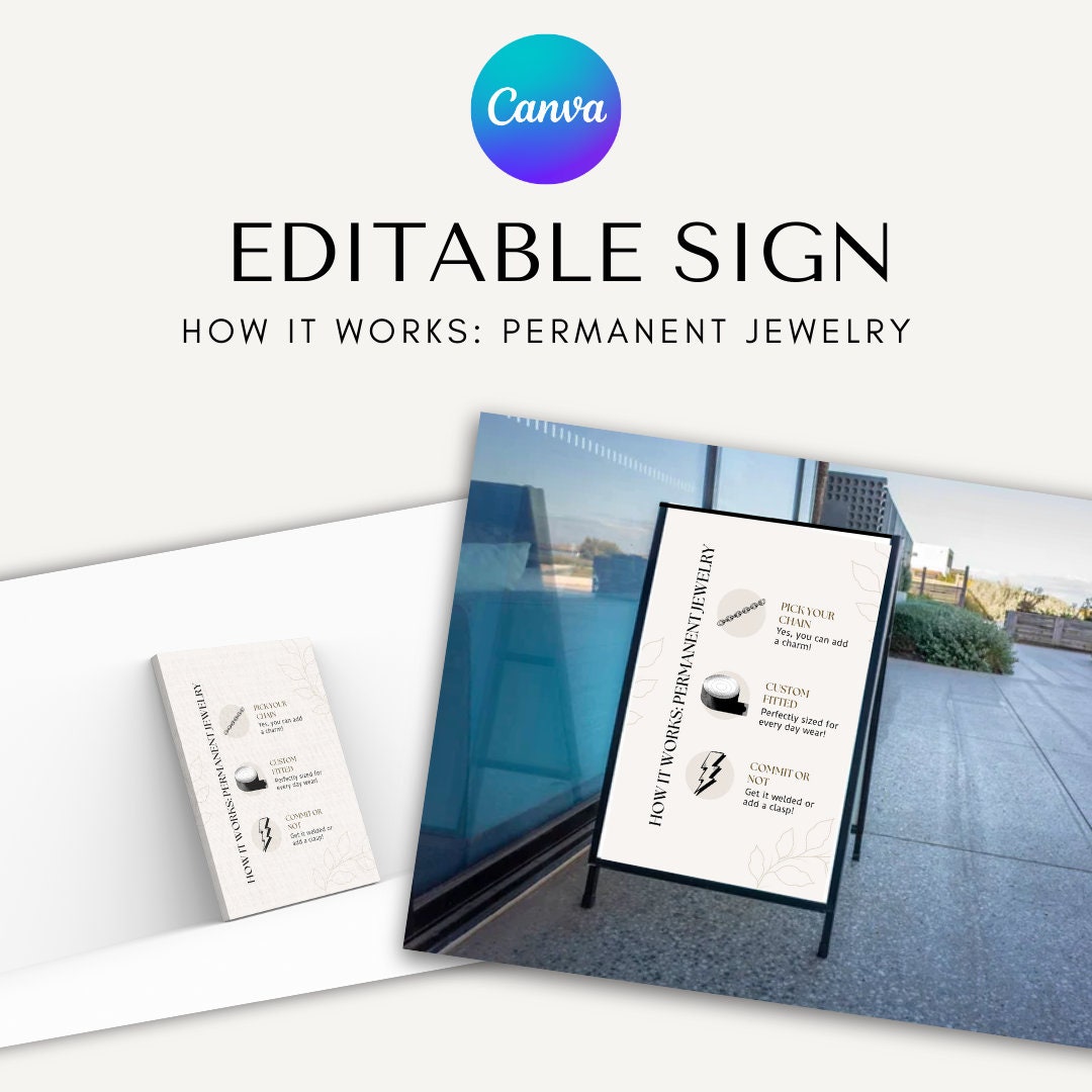 Permanent Jewelry How It Works Poster Design | Minimalist Banner ...