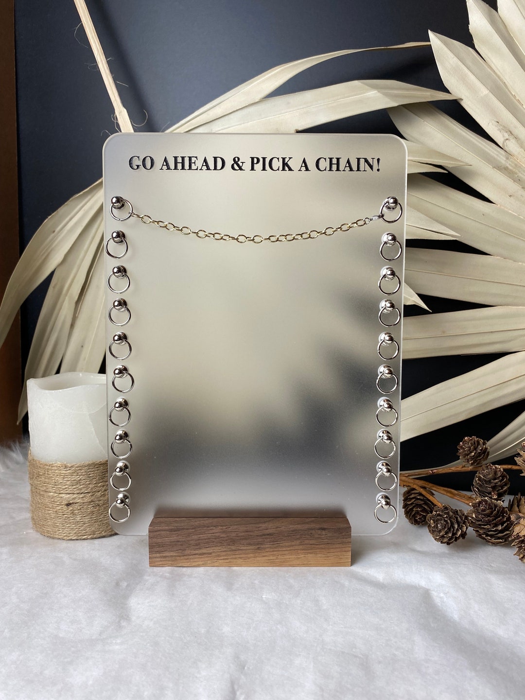 Custom Hanging Chain Jewelry Display Permanent Jewelry Gold - Etsy